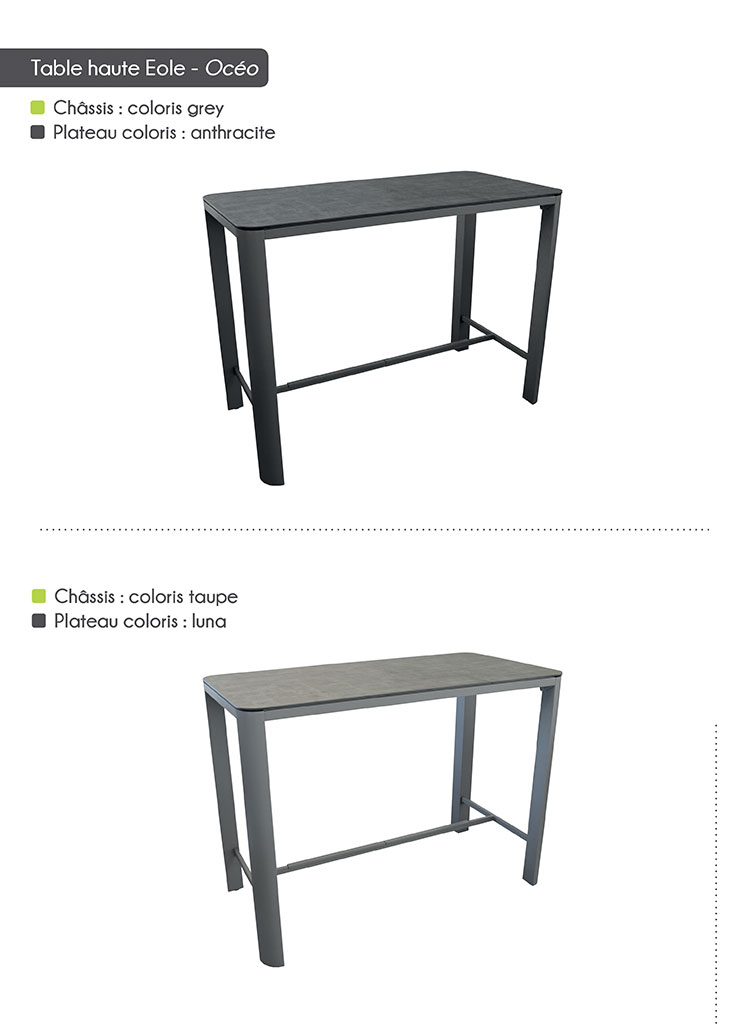 Table Eole haute 150x75 - Océo - Table - Tesa Garden
